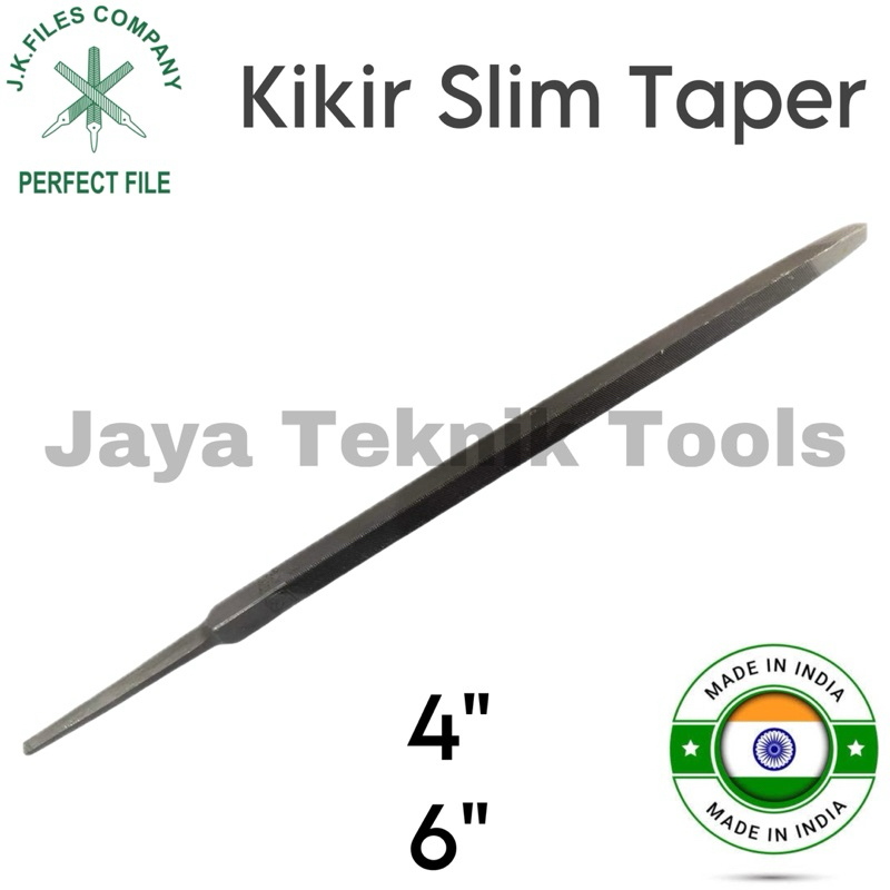 Jual Kikir Slim Taper JK Jaykay India File Steel Engineer Asah Besi 4 6 ...
