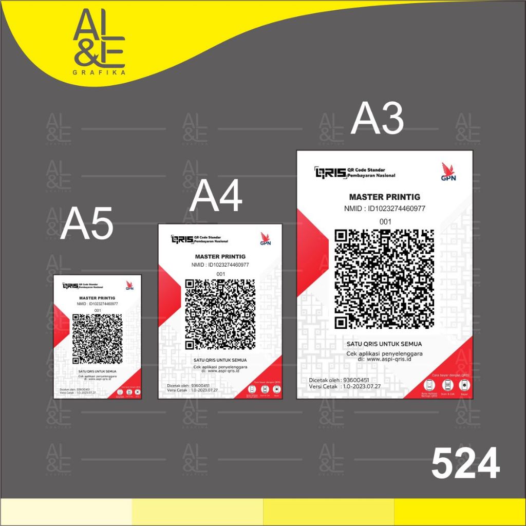 Jual 524 - Stiker QRIS, QRCode, Barcode, Sticker Vinyl, Cetak Premium ...