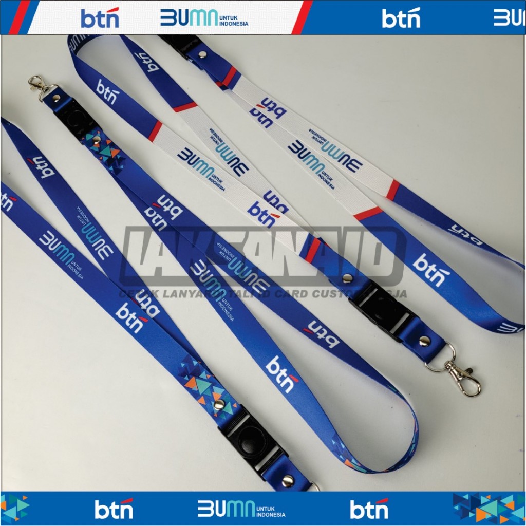 Jual LANYARD Tali ID Card BANK BTN BUMN FULL PRINT PLUS HOLDER | Shopee ...