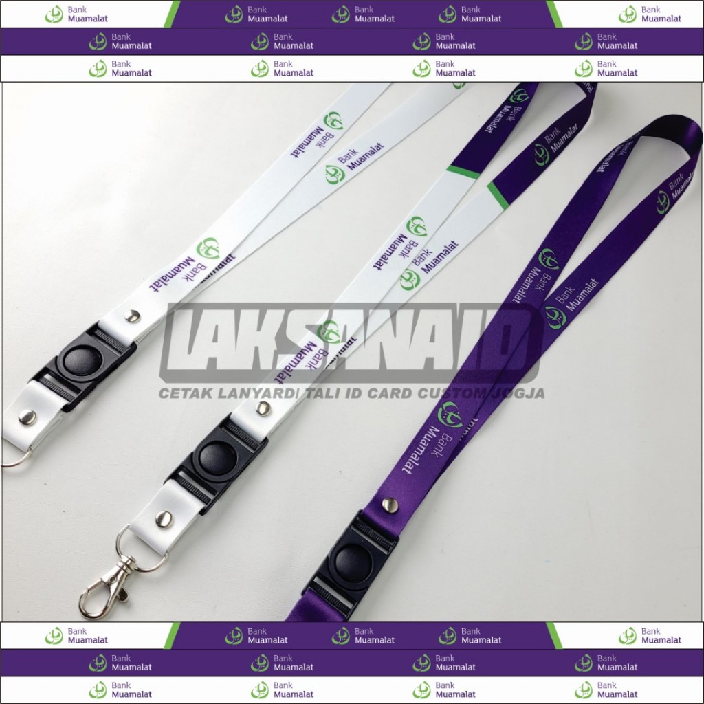 Jual LANYARD Tali ID Card BANK MUAMALAT FULL PRINT PLUS HOLDER | Shopee ...