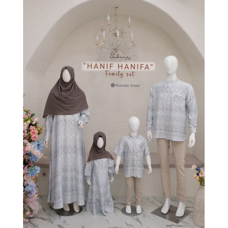 Jual Eid Series Hanifa Hanif Russian green| Baju lebaran keluarga ...