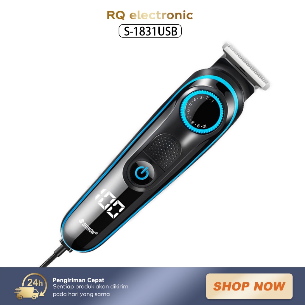 Jual Set Mesin Cukur Kumis Rambut Jenggot Jambang Elektrik S-1831USB ...