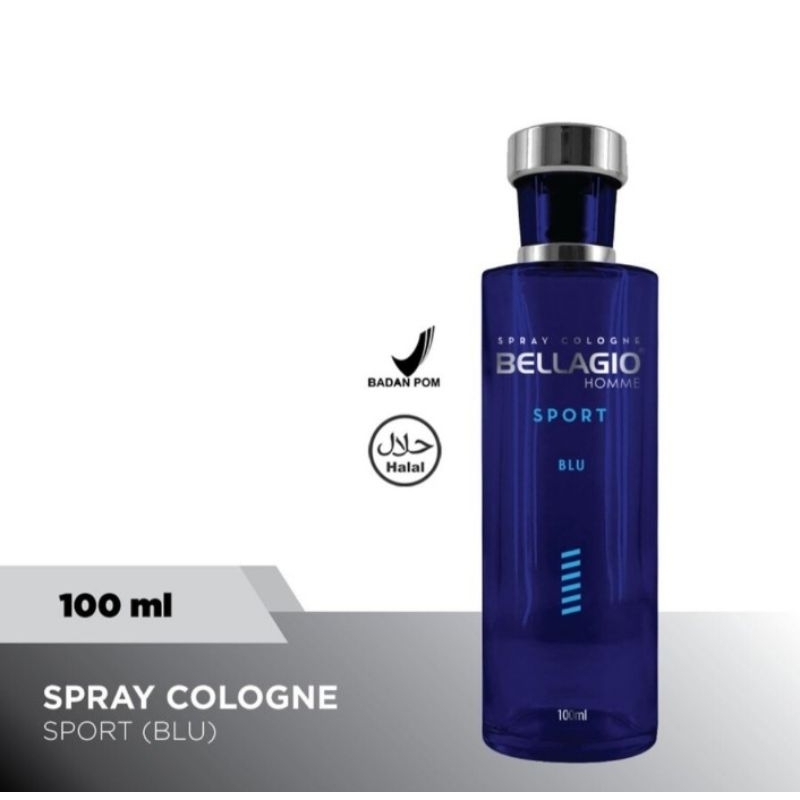 Jual BELLAGIO Homme Spray Cologne Sport Blu 100ml | Shopee Indonesia