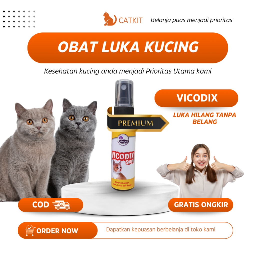 Jual Obat Luka Kucing Vicodix Untuk Mengobati Semua Jenis Luka Luar ...