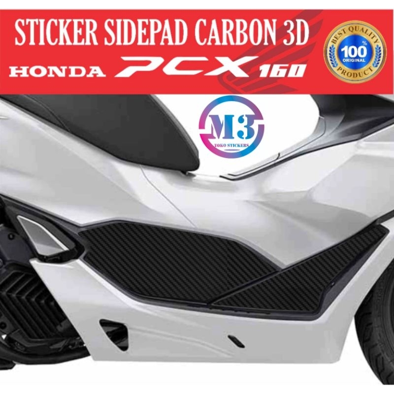 Jual STIKER PCX 160 SIDEPAD MOTIF CARBON 3D MAXDECAL PELINDUNG BODY PCX ...