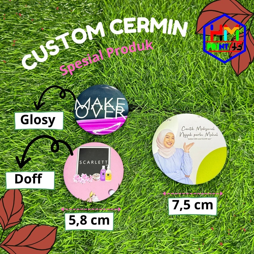 Jual PIN CERMIN KACA MAKE UP 75mm SOUVENIR CUSTOM | Shopee Indonesia