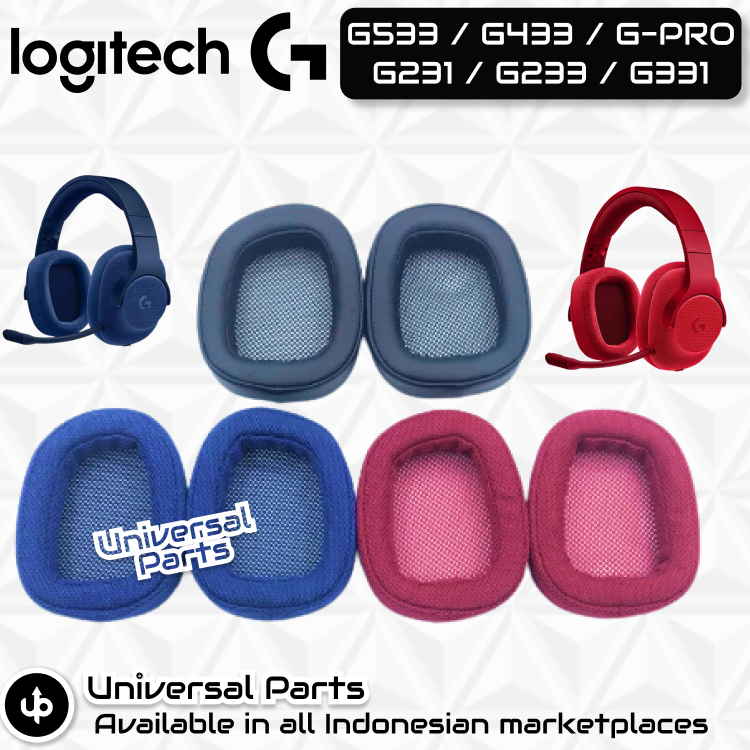 Jual Bantalan Busa Logitech G433 / G533 / G233 / G231 / G331 / G Pro / G Pro X Earpad Earcup Ear ...