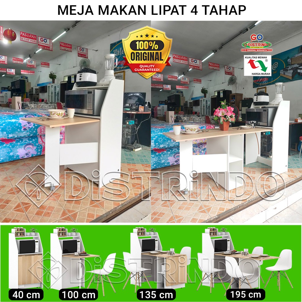 Jual Distrindo - PIRA - KUMI DT Meja Makan / Meja Makan Lipat Dengan ...