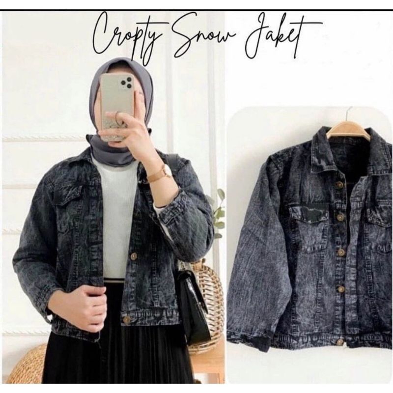 Jual JAKET BIONDY CROP JEANS DENIM JAKET WANITA TERBARU MURAH JAKET ...