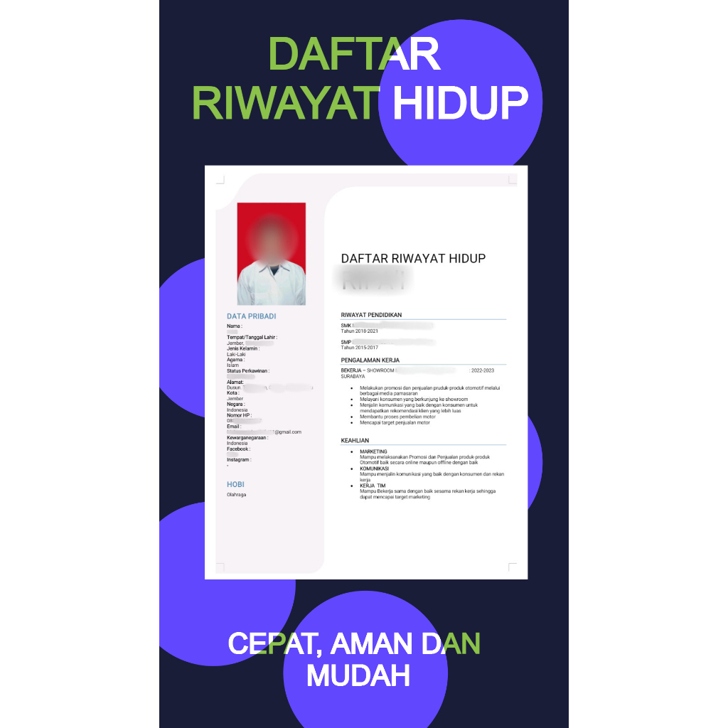Jual CV (daftar riwayat hidup) | Shopee Indonesia