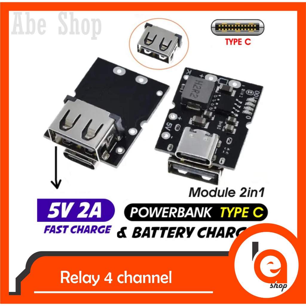 Jual Kit Modul Power Bank USB Type-C Fast Charger Step Up Baterai ...