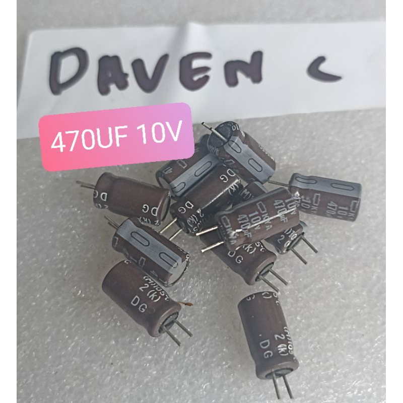 Jual 10BUAH ELCO 470UF 10V ELKO 470 UF 10 VOLT 470UF 10VOLT | Shopee ...