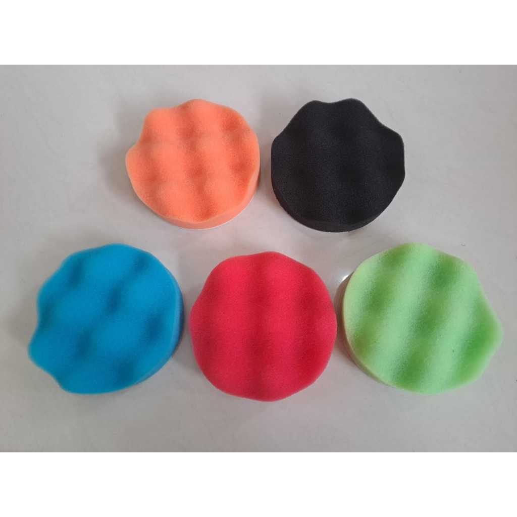 Jual BUSA POLES 4 inchi Foam sponge polishing FLAT / WAVE spon tempel ...