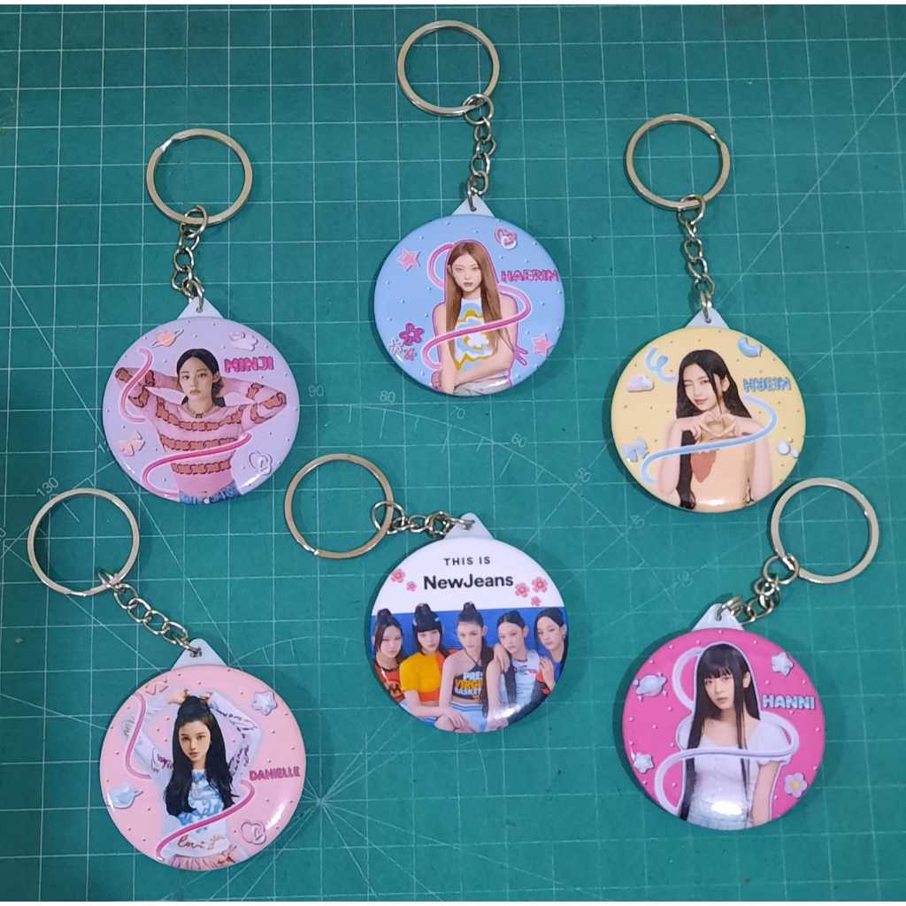 Jual promo Gantungan kunci bulat New Jeans/Ganci NewJeans//bisa custom ...