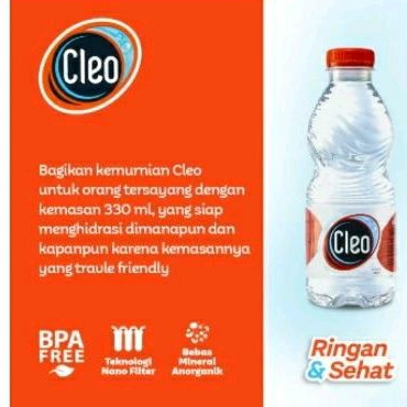 Jual Cleo Air Murni 330 ml Per karton isi 24 botol | Shopee Indonesia