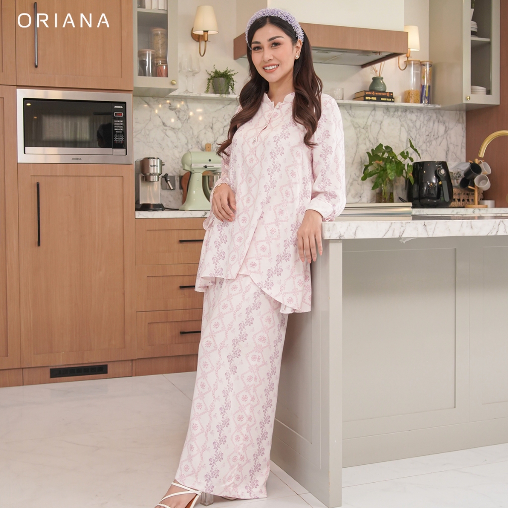 Jual ORIANA X NISYA AHMAD - Dailywear Long Oneset Satin Rossy Series ...