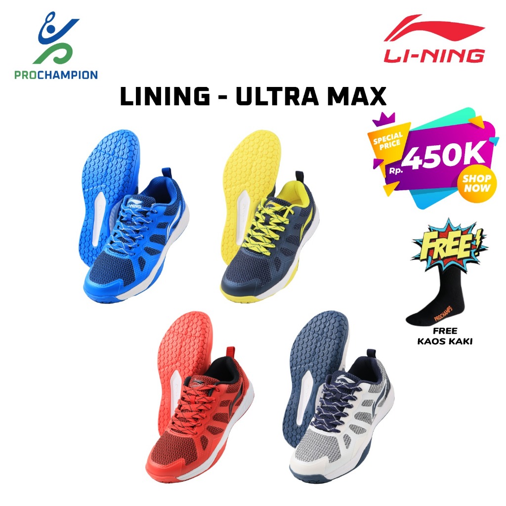 Jual LINING Ultra Max Sepatu Badminton Original | Shopee Indonesia