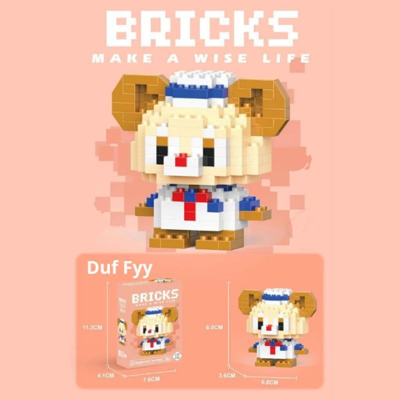 Jual Bricks Toys Karakter Kartun Balok Puzzle Mini Karakter Mainan Anak ...