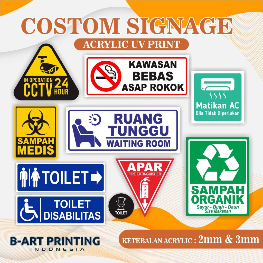 Jual UV Print SIGNAGE CUSTOM AKRILIK ACRYLIC PRINT UV HIGH QUALITY ...