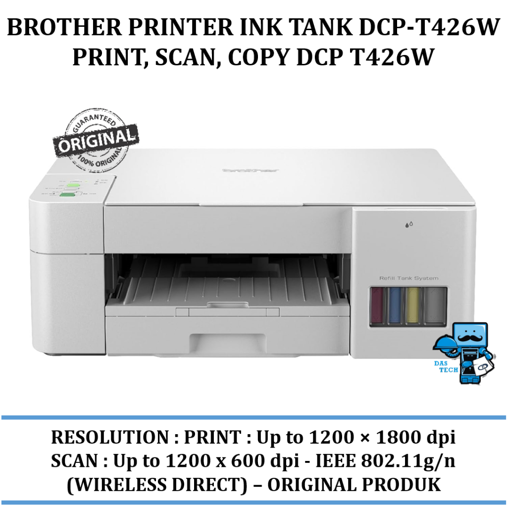 Jual Brother Printer Ink Tank DCP-T426W Print Scan Copy T426W ...