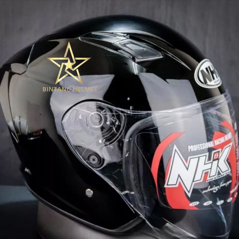 Jual HELM NHK R1 ELITE SOLID VISOR LIGHT DARK SMOKE HALF FACE ORIGINAL ...
