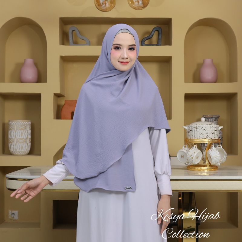Jual Hijab pashmina Oval/curve Crinkle Premium 180 cm | Shopee Indonesia