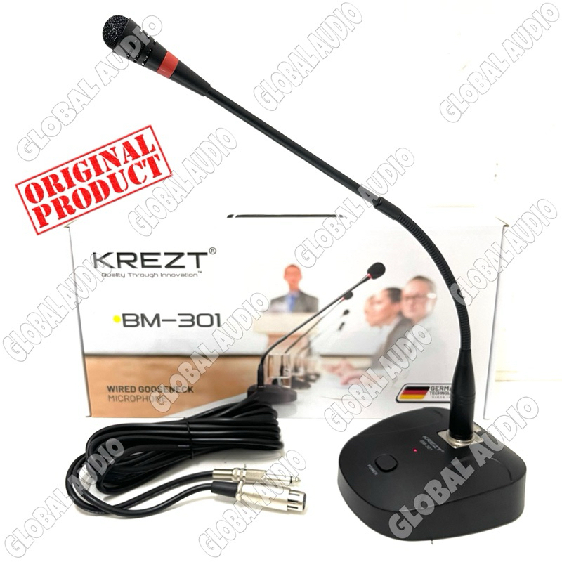 Jual Mic Kabel Condenser KREZT Meeting BM 301 Microphone Meja Angsa KZT ...