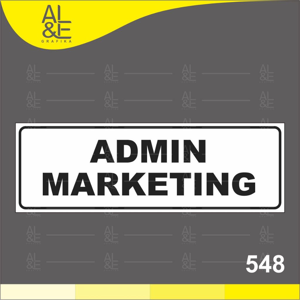 Jual 548 - Stiker Nama Ruangan Staff di Kantor/Perusahaan, Sticker ...