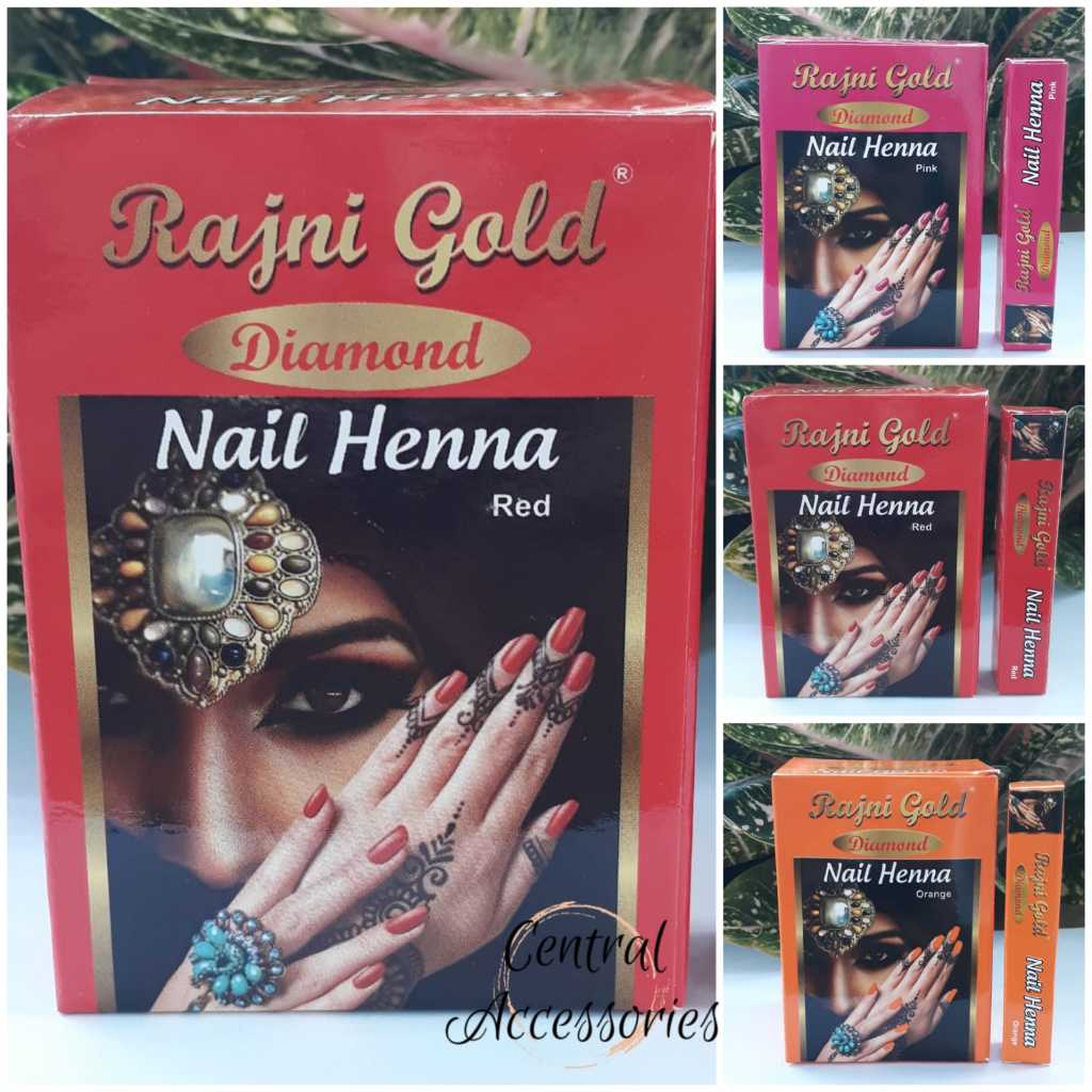Jual [CT] DIAMOND NAIL HENNA TUBE RAJNI GOLD ORIGINAL BPOM HALAL ...