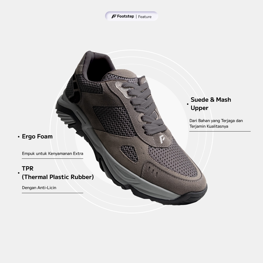 Jual Footstep Footwear Sepatu Pria Sneakers Fusion Max 2000 Moon Rock ...