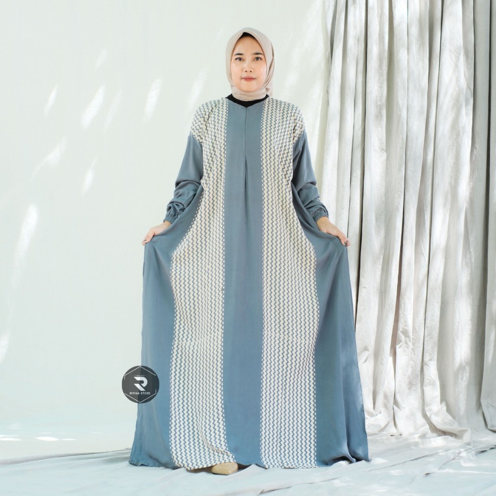 Jual Rifina Dress Madina Rayon premium Simple Elegan | Shopee Indonesia
