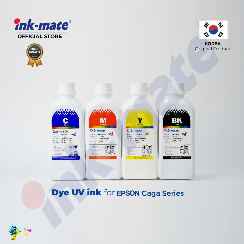 Jual Tinta Dye UV Printer EPSON GAGA SERIES 1SET - ( CMYK ) | Shopee ...