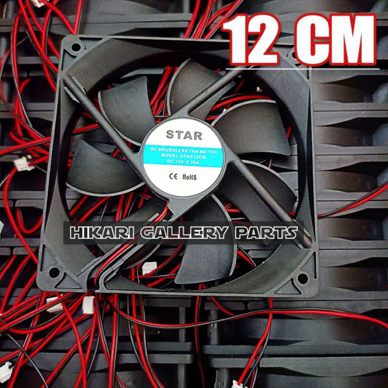 Jual FAN DC 12 Volt STAR ukuran 12x12 cm High Quality / Kipas Pendingin ...