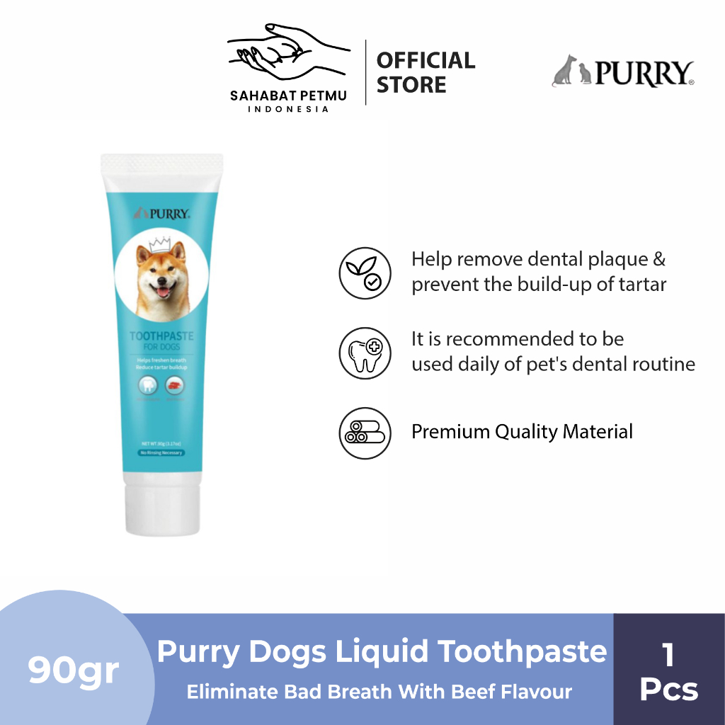 Jual Purry Dog Toothpaste beef Flavour Pasta Gigi Untuk Anjing | Shopee ...