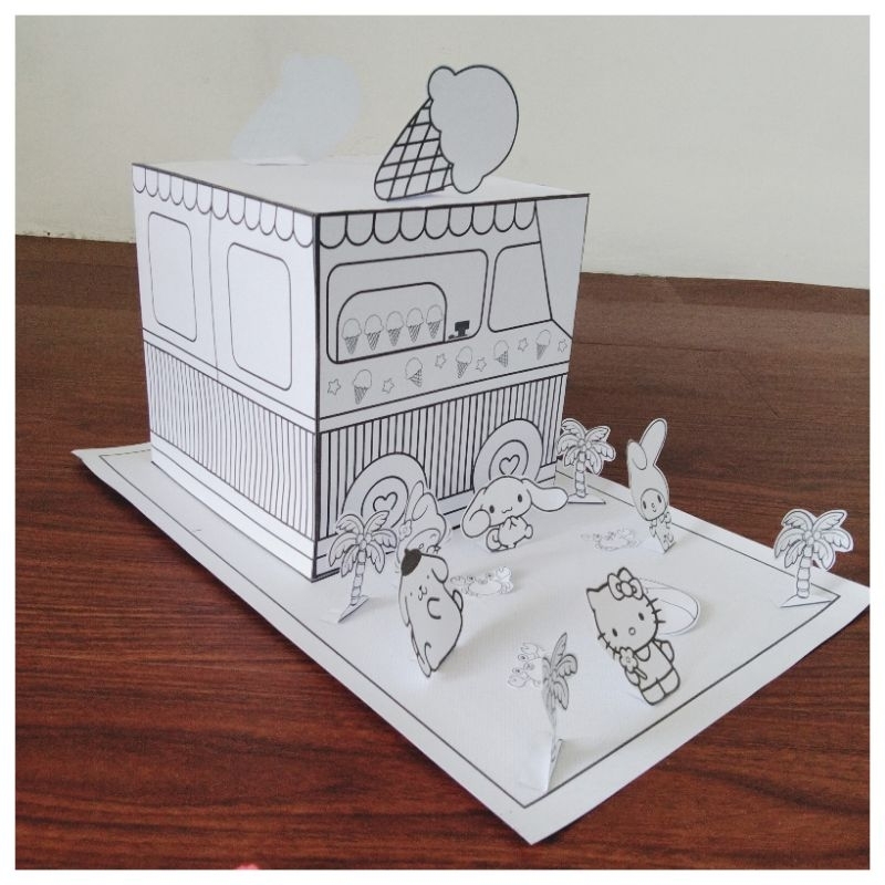Jual Kertas Mewarnai anak Sanrio 3D/Coloring Page | Shopee Indonesia