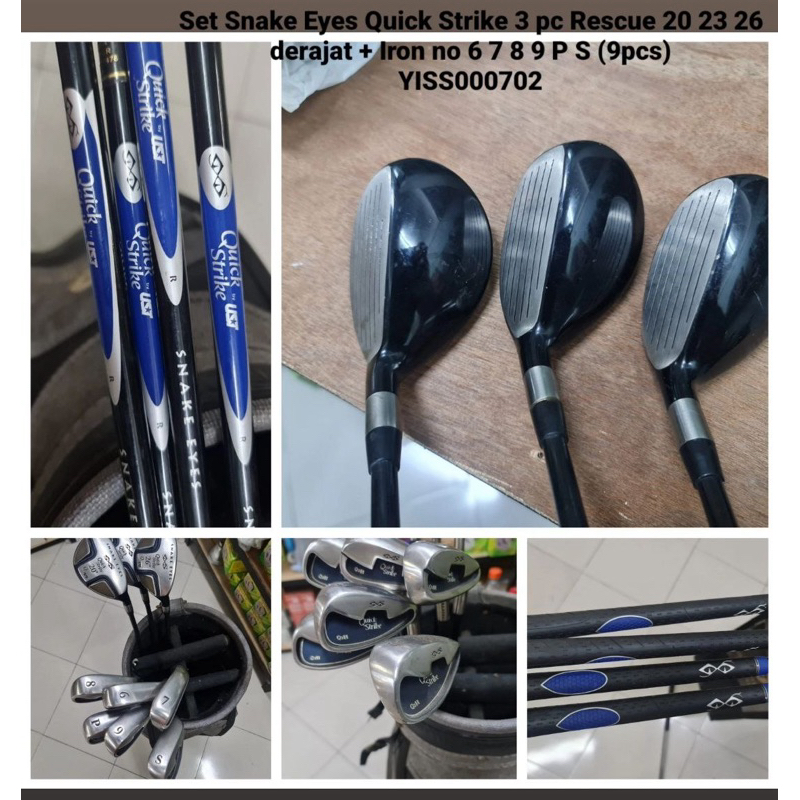 Jual Stik golf Set Snake Eyes Quick Strike 3 pc Rescue 20 23 26 derajat ...