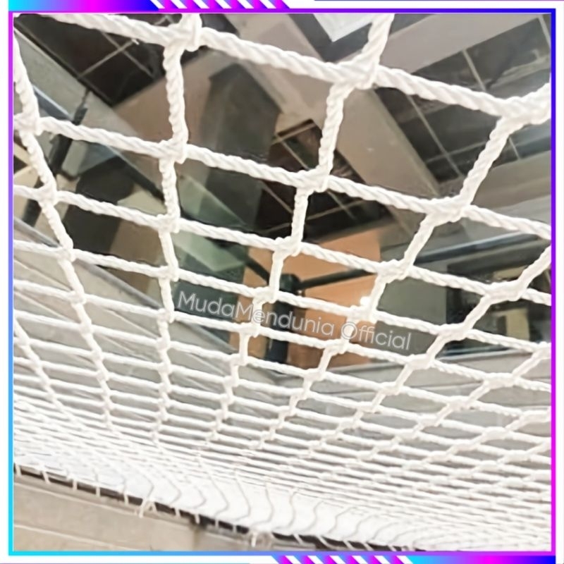 Jual Jaring Pengaman/Safety Net Nilon 8mm Balkon/Tangga/Gedung/Mall ...