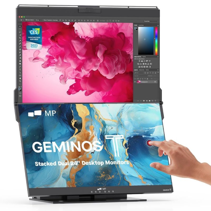 Jual Mobile Pixels GeminosT (2 x 24 inch) Dual Stacked Touchscreen with ...