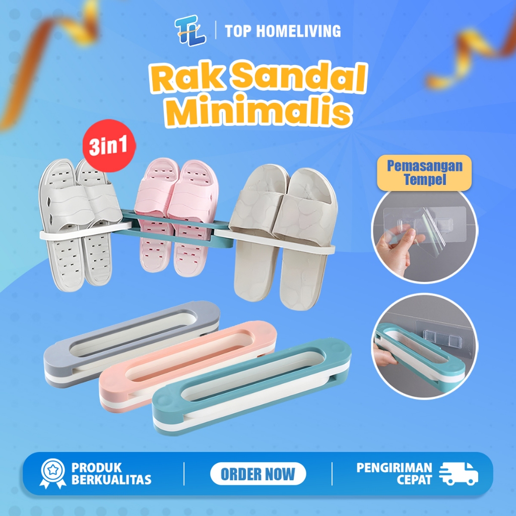 Jual Rak Sandal / Sepatu Tempel Dinding / Rak Sandal Tempel Serba Guna ...