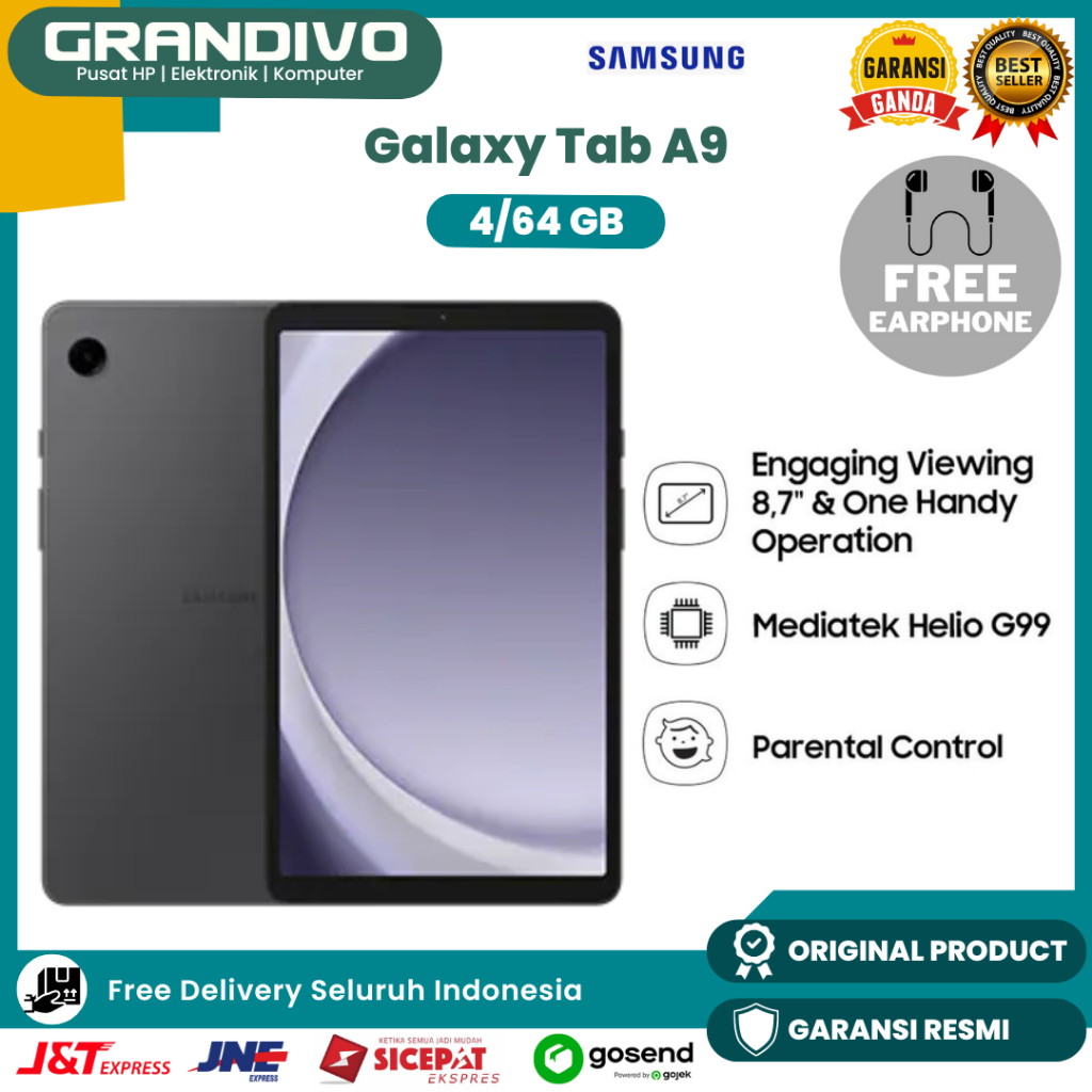 Jual Tablet Samsung Tab A9 4/64GB LTE Mediatek Helio G99 - Grandivo ...
