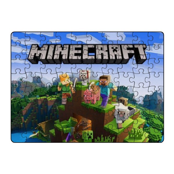 Jual Mainan Jigsaw Minecraft Puzzle Kardus Persegi Panjang Custom ...