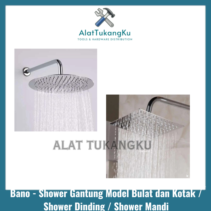 Jual Bano Hand Shower Tanam Dinding Model Bulat dan Kotak / Sower Tanam ...