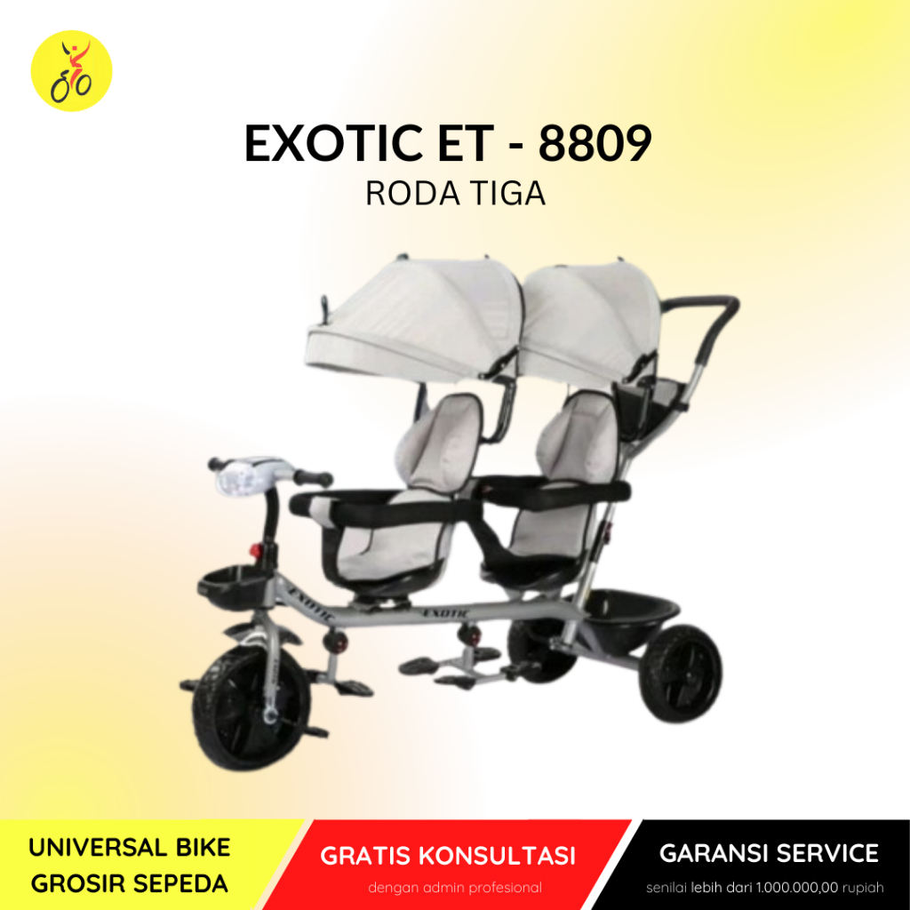 Jual SEPEDA RODA 3 EXOTIC R/3 ET 8809 ( SEPEDA KEMBAR KURSI BISA ...