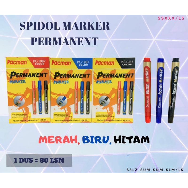 Jual Spidol Marker/permanen/spidol pacman | Shopee Indonesia