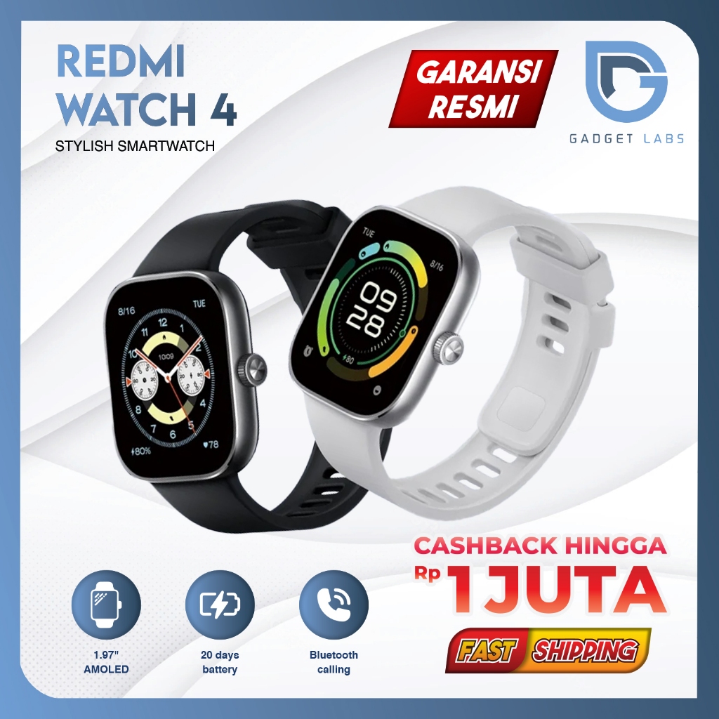 Jual Xiaomi Mi Redmi Watch 4 Smartwatch With Bluetooth Call | Support ...