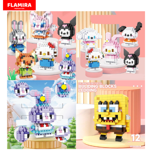 Jual Mini Brick Karakter / Balok Susun Mini / Building Box Ledding Judy ...