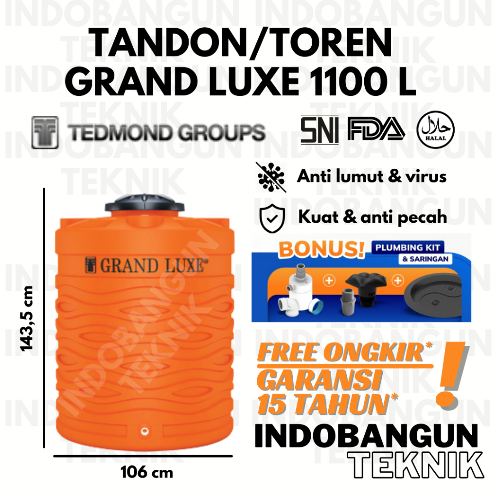 Jual Tedmond 1000 Liter Terlengkap & Harga Terbaru Mei 2026 | Shopee ...