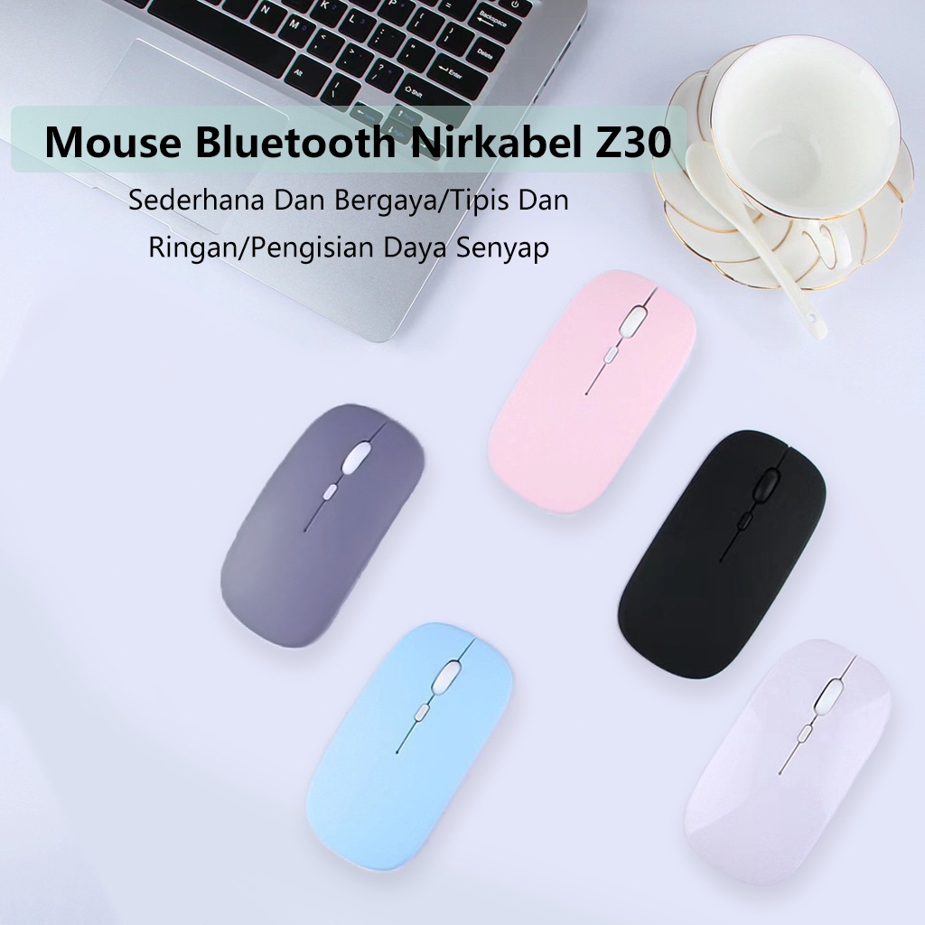 Jual Macaron Mouse Bluetooth Dual-Mode Wireless Silent Mouse USB ...