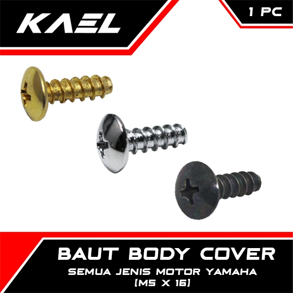 Jual Baut Body Cover Semua Jenis Motor Yamaha M5 x 16 Baud Bodi Cacing ...