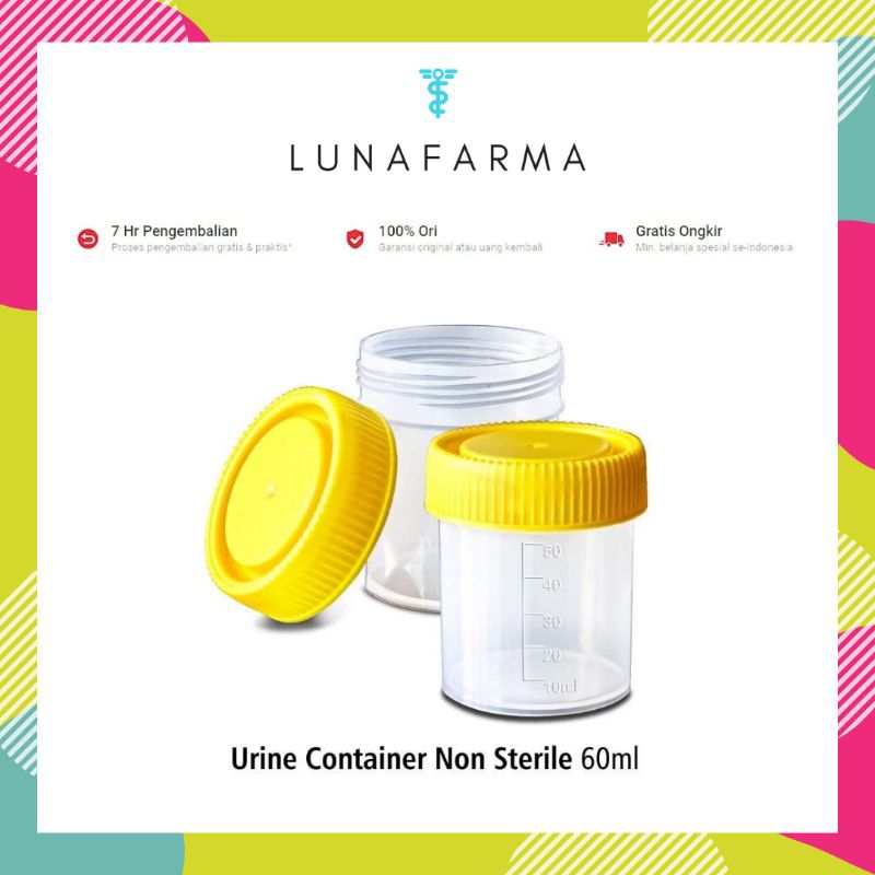 Jual Pot Urine Onemed 60 ml - Wadah/Tempat Urin Testpack/Tespek ...